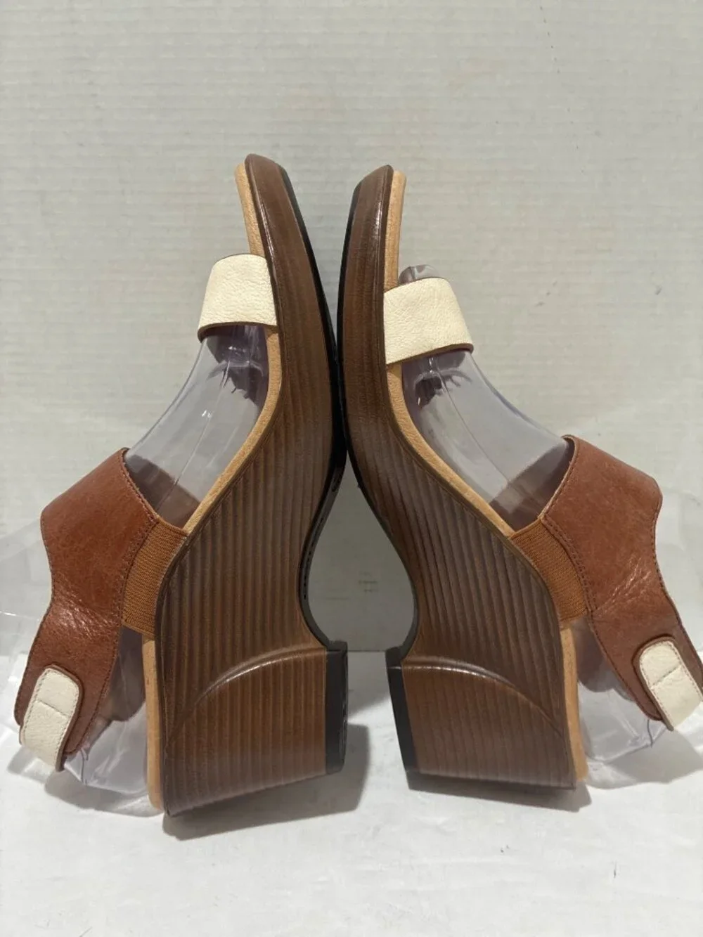 Aetrex | Shoes | Aetrex Peyton Leather Open Toe Platform Brown Heels ...